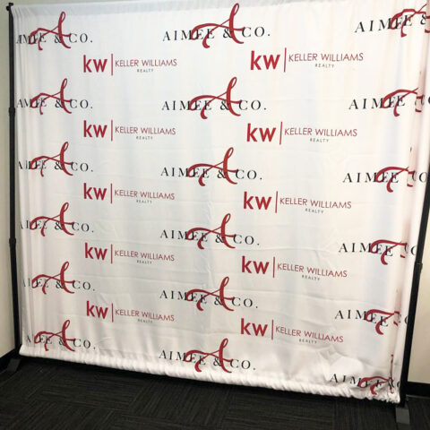 STEP & REPEAT BACKDROP BANNER W/FRAME | Capital Banner
